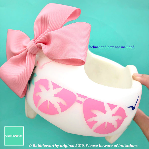 Preppy Summer Baby Helmet Decals Only with Personalized Monogram for S ...